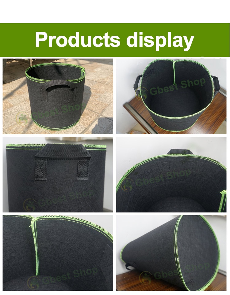Non-Woven Grow Bag Plant Bag Gardening Bags Flower Pots Compost Bin Vegetable Fabric Planting ...