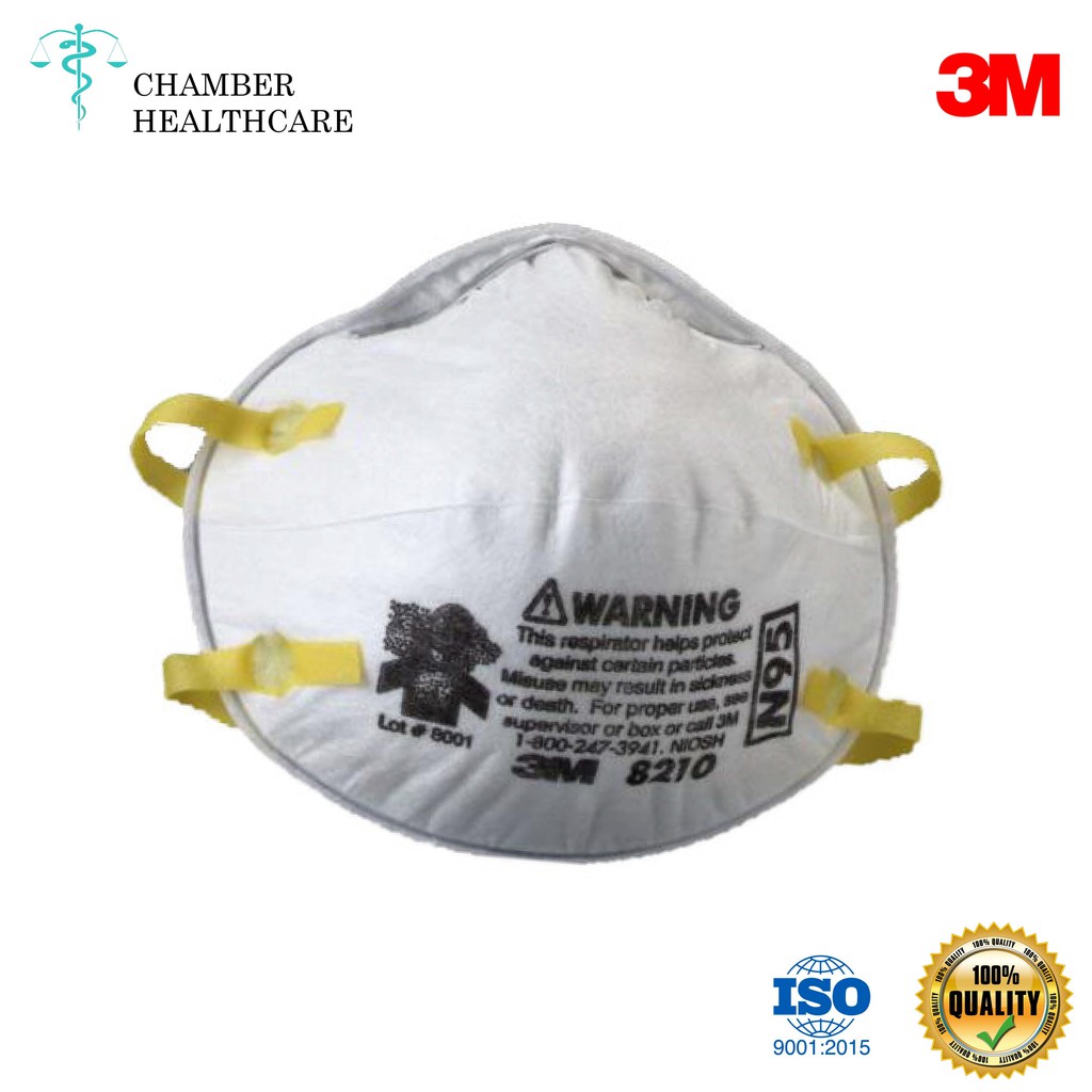 3M Particulate Respirator N95 Face Mask Anti Haze 8210 Topeng Muka / 口罩 / 面罩 (1 Box/ 20 Pieces ...