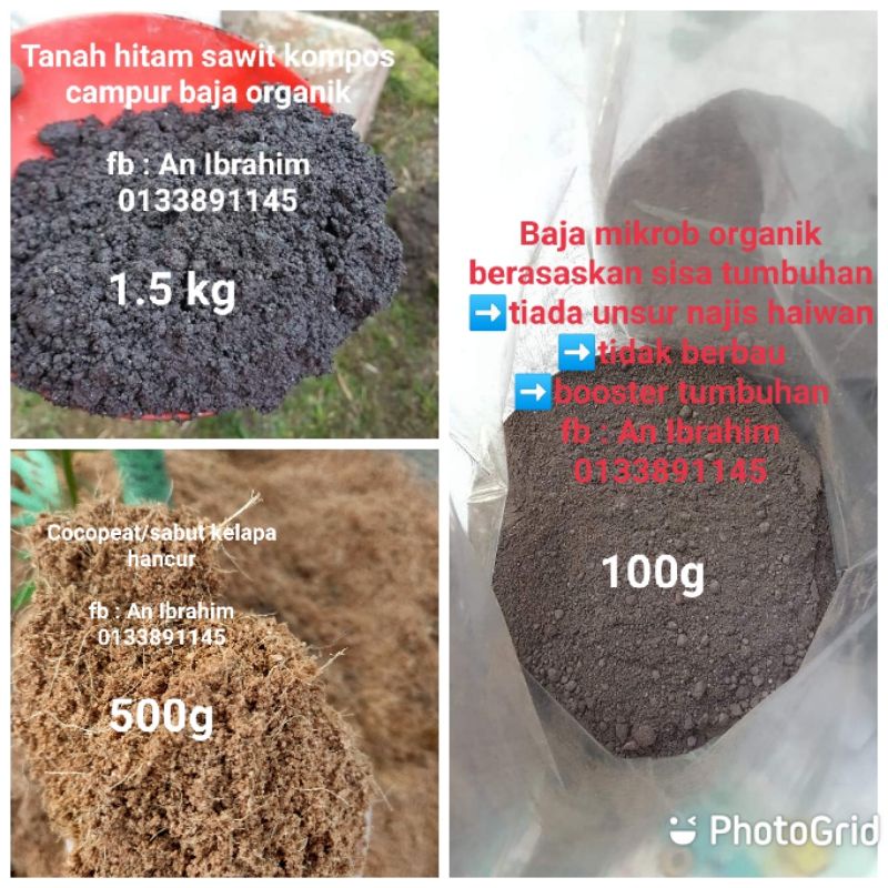 Set Tanah Tanaman Lengkap Sepasu (Tanah hitam sawit kompos+Cocopeat ...