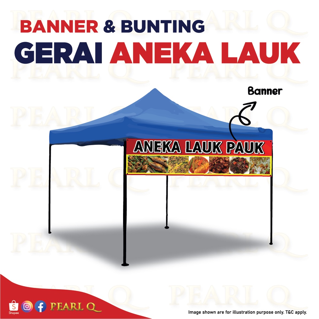 Banner Gerai Makanan Aneka Lauk Pauk Bunting Nasi Campur Nasi Lemak ...