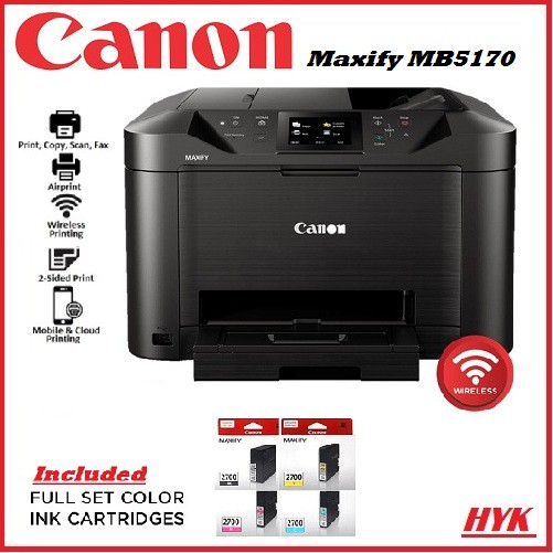 Canon Maxify MB5170 All-In-One Inkjet Printer (Wifi Fax) | Shopee Malaysia