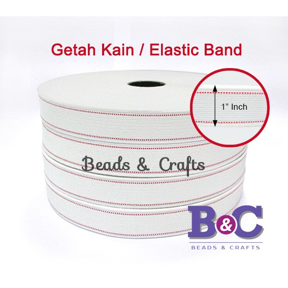 4 rolls Getah Kain 1" Gred AAA/Polyester Elastic Band Grade AAA ...