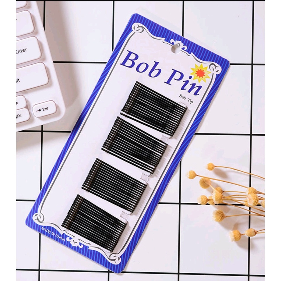 Bob Hair Pin (1pack) / Bob Pin Black And Colorful/ Pin Hitam Rambut ...