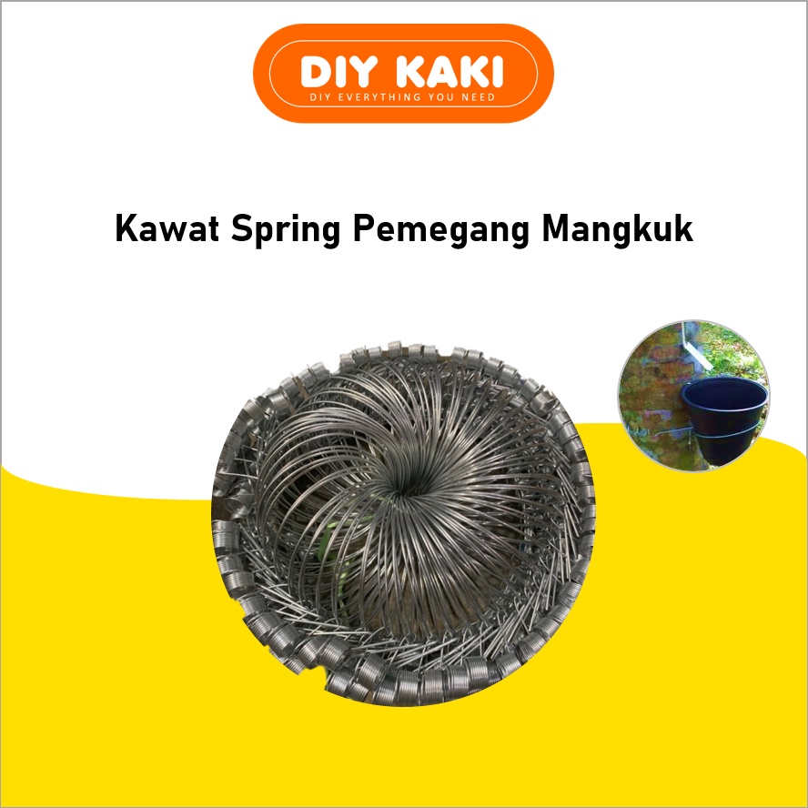 [100 PCS] Rubber Tree Cup Holder Wire / Spring Dawai Cawan Pokok Getah ...