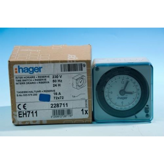Hager EH711 24hrs Analog Time Timer switch 100% Authentic product ...