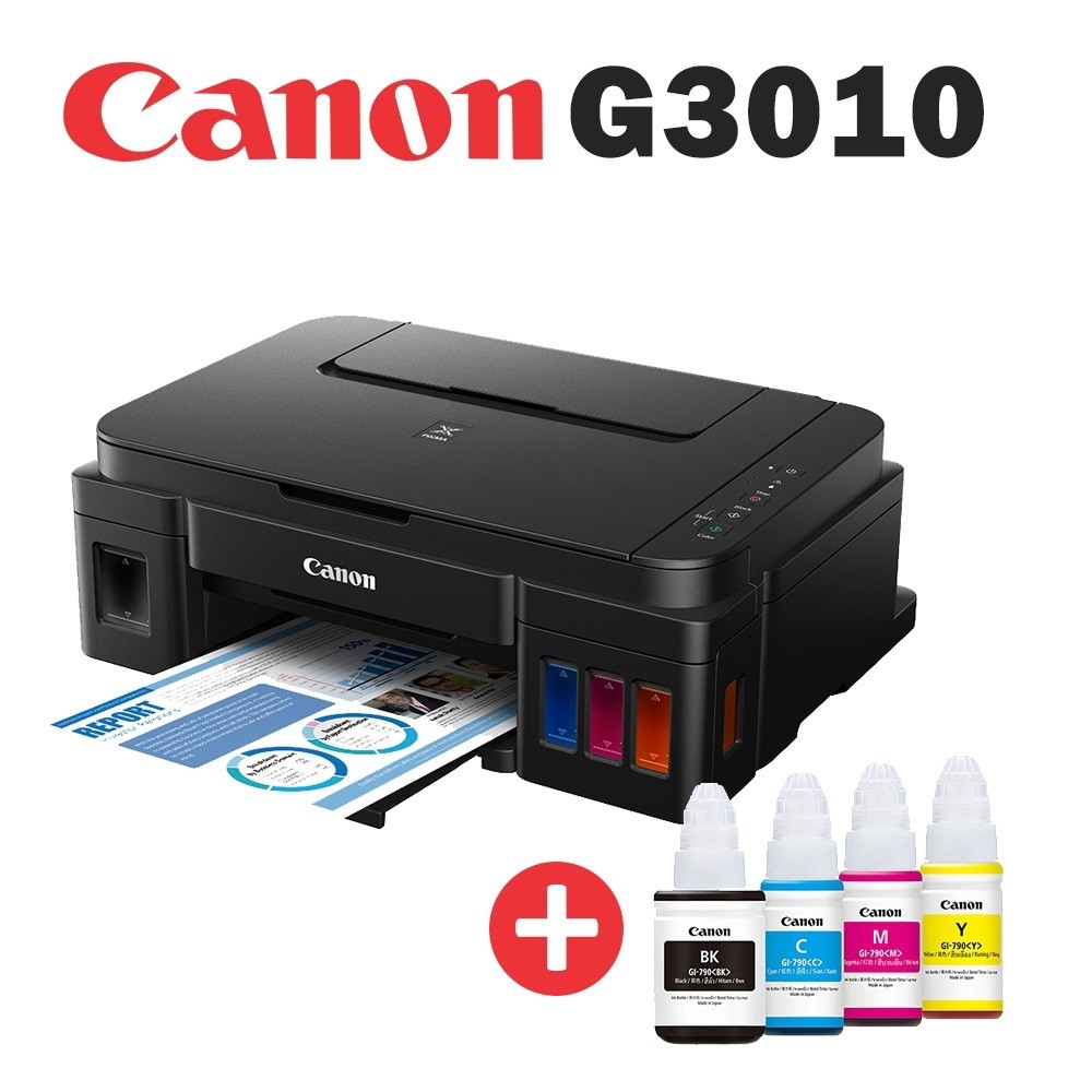 READY STOCK!!! CANON G3010 ALL INK ONE PRINTER EASY REFILL | Shopee ...