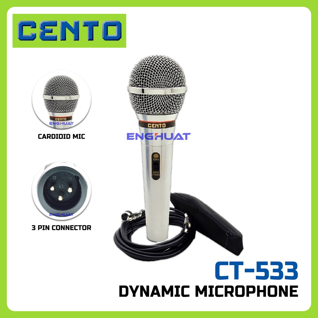 CENTO CT-533 Dynamic Spherical Microphone Wired Dynamic Microphone for ...