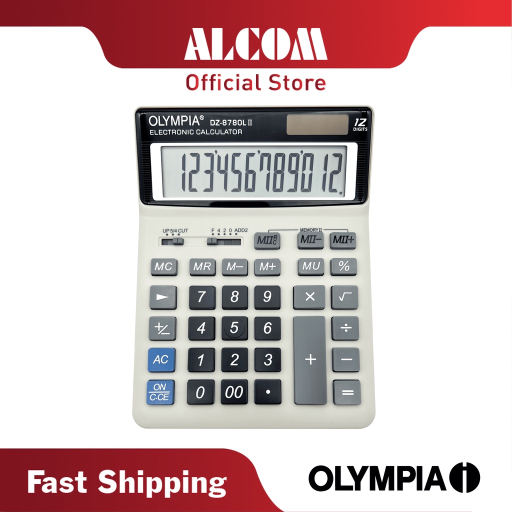[GERMAN BRAND] OLYMPIA DZ-8780L II Electronic Desktop Calculator with ...