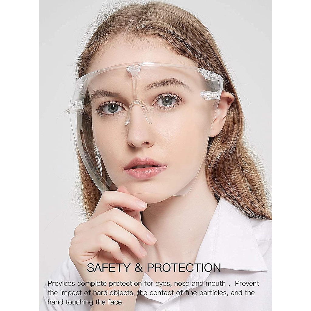 (Ready Stock ) Wide Adjustable Clear Face Shield Transparent Full Face ...