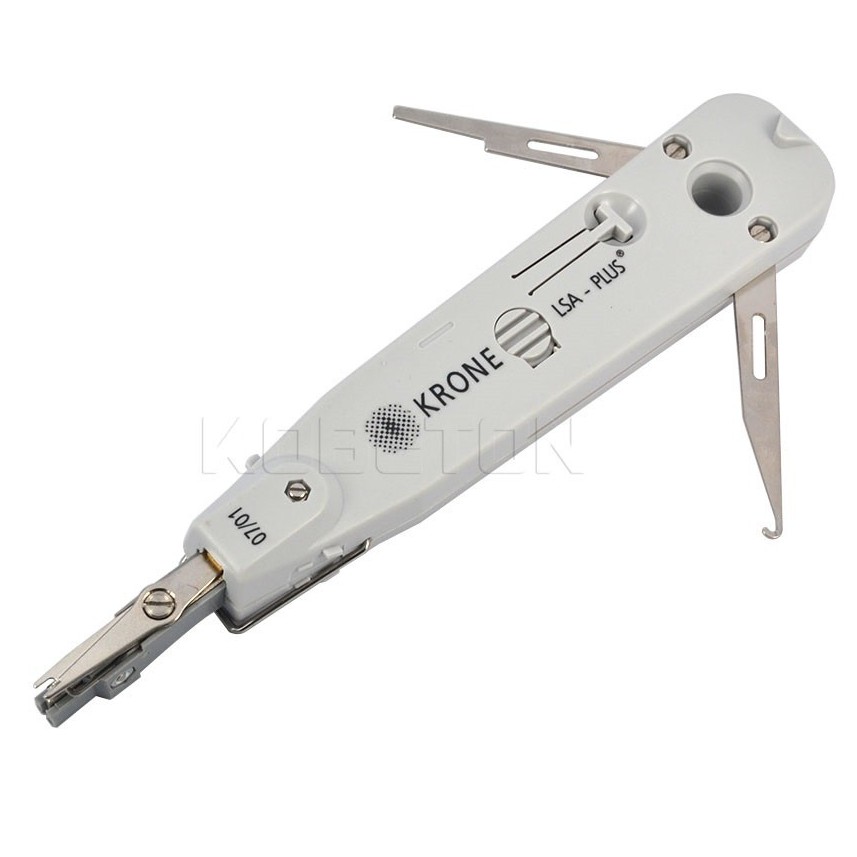 Telecom LSA-Plus Tool with Sensor Ethernet Patch Panel Faceplate Punch ...