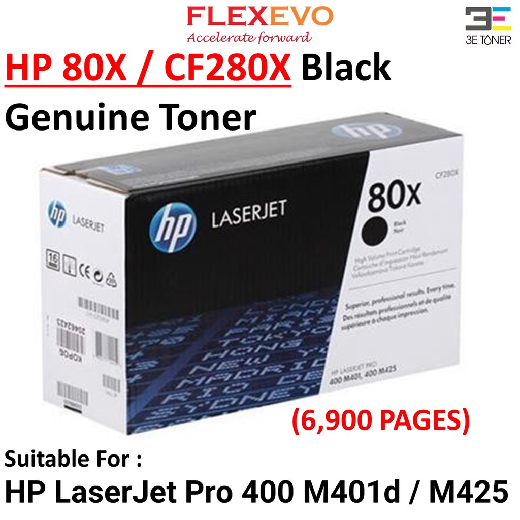 HP CF280X 80X Black CF280A Original Toner High Capacity 6900 pages Pro ...