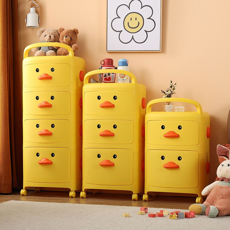 Cute Duck 2/3/4 Tiers Storage Cabinet Kids Wardrobe Space Saving ...