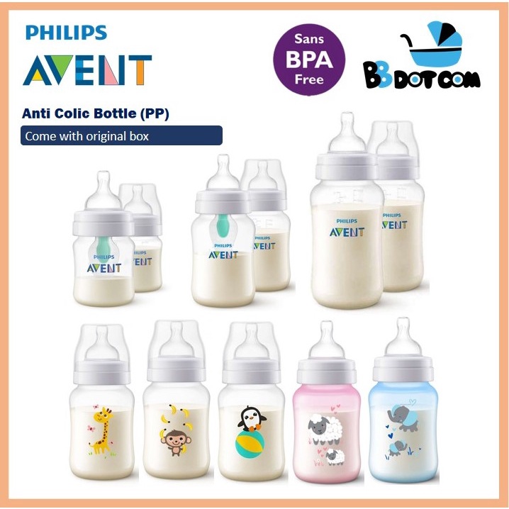 Philips Avent Botol Susu Classic+ Anti Colic Baby Feeding Bottle 4oz ...