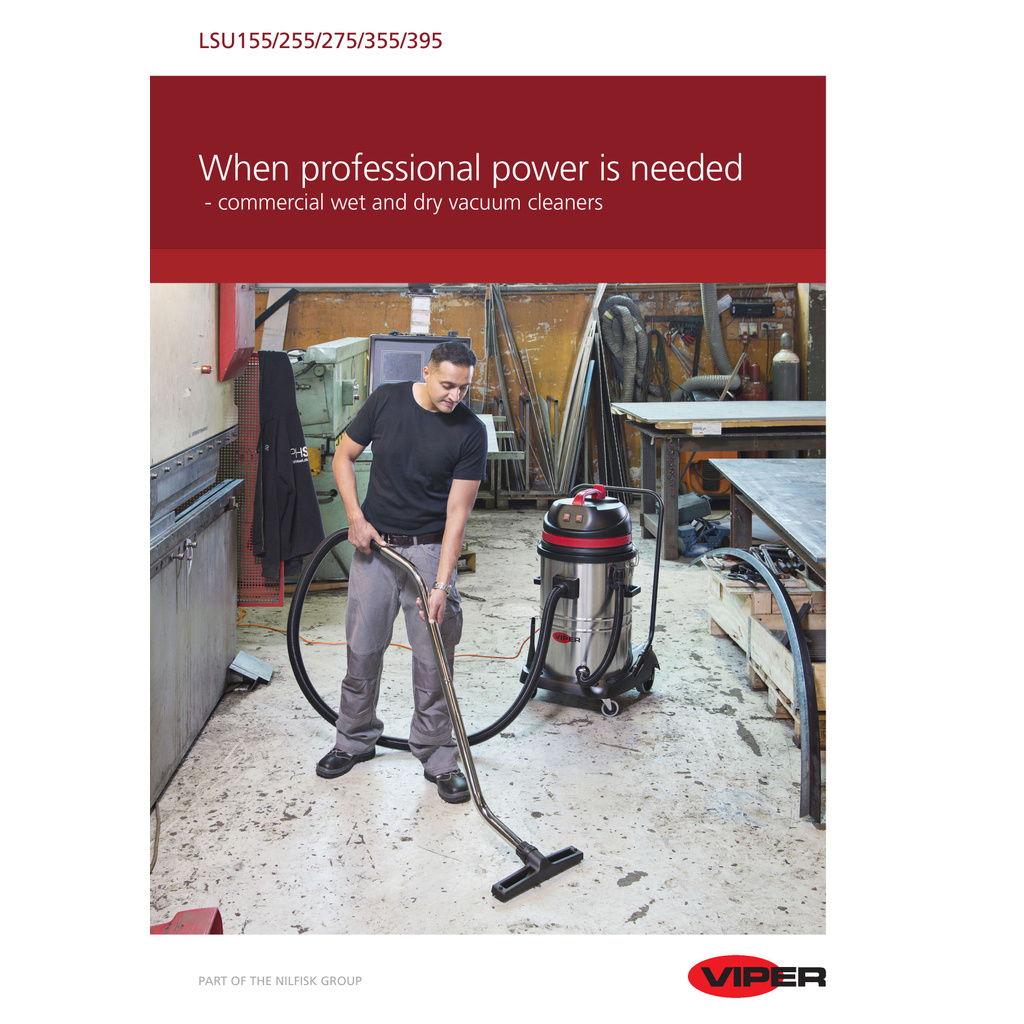 Viper wet/dry professional vacuum cleaner LSU 275/ LSU 375 75 liter Big ...