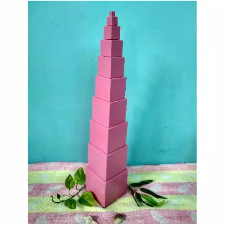 KAYU Pink Tower Big solid Wood (Not Hollow) | Shopee Malaysia