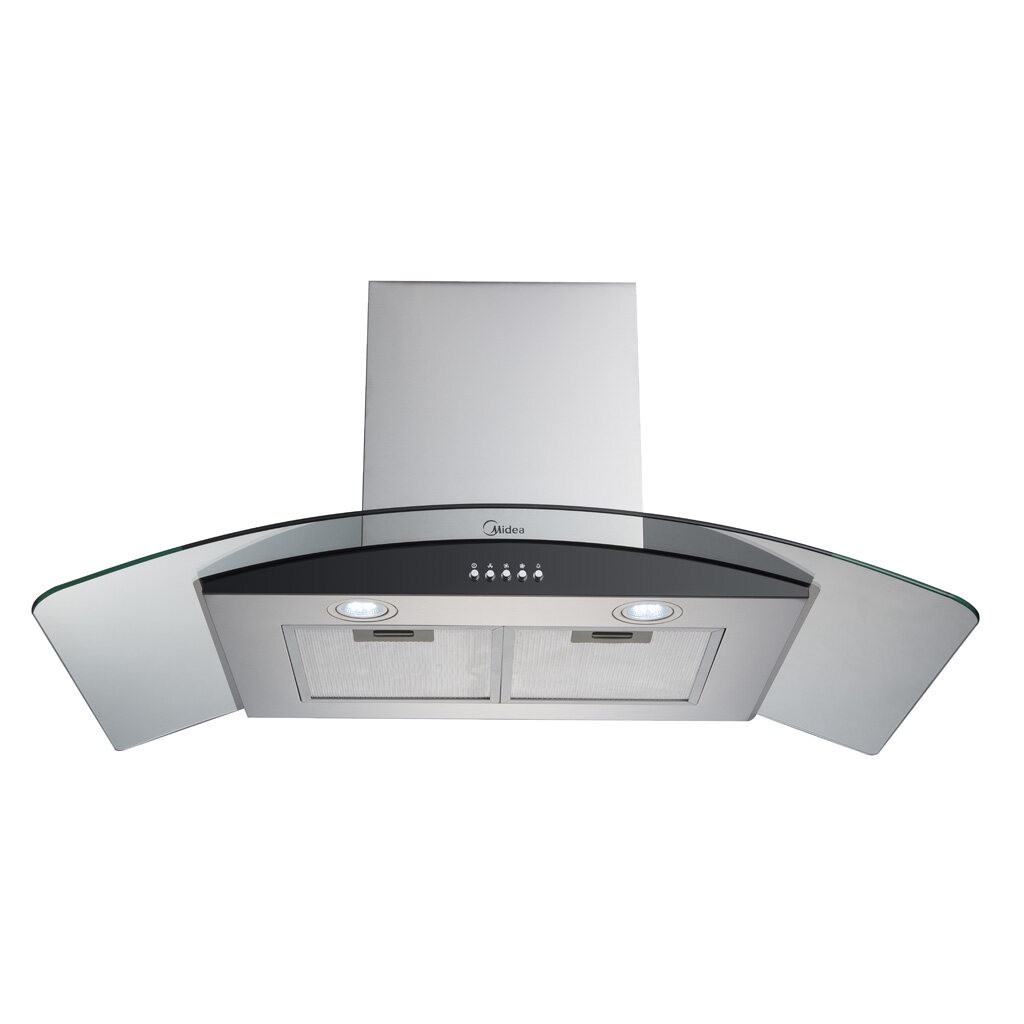 Midea MCH-90MV3 Curve Designer Cooker Hood (1200 m3/h) with Double ...