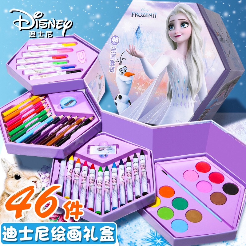 Hot Sales Limited Edition Purple Frozen Elsa Avenger 46pcs Kids Drawing ...