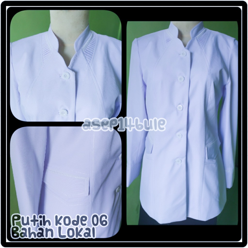 PUTIH Blazer Shirt, WASKAT Service Uniform, PNS, Teacher, PDH, Plain ...