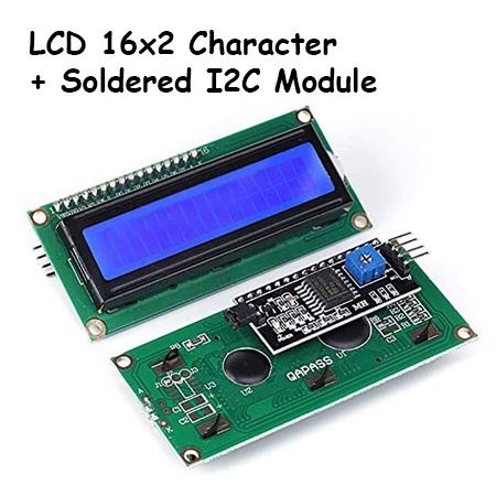 Lcd Display 1602 With I2C IIC Module Backlight Module 16x2 Character | Shopee Malaysia
