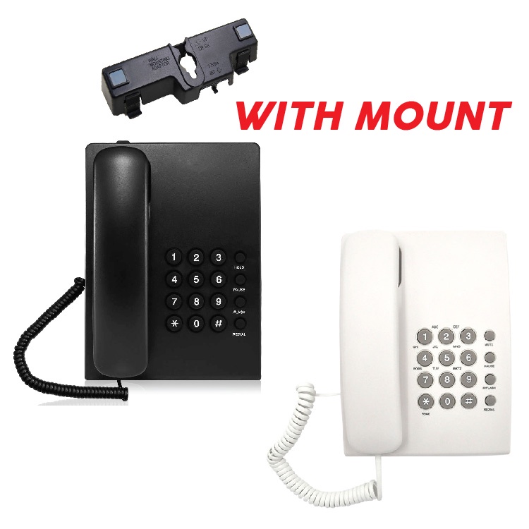 Wired Corded Wall Hanging Landline Telephone Loud Volume Redial Mute ...