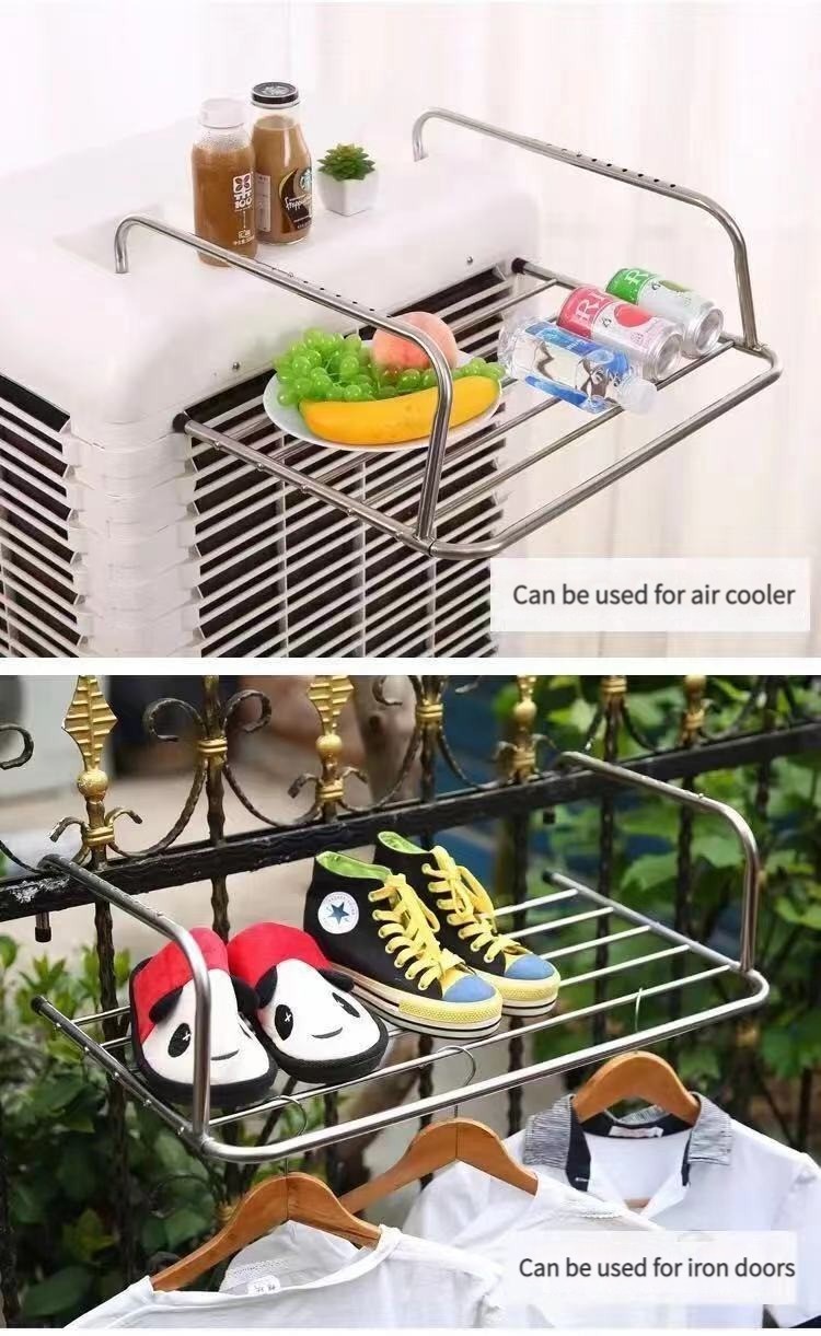 [MY READY STOCK] Retractable Balcony Drying Rack Hanger Stainless Steel ...