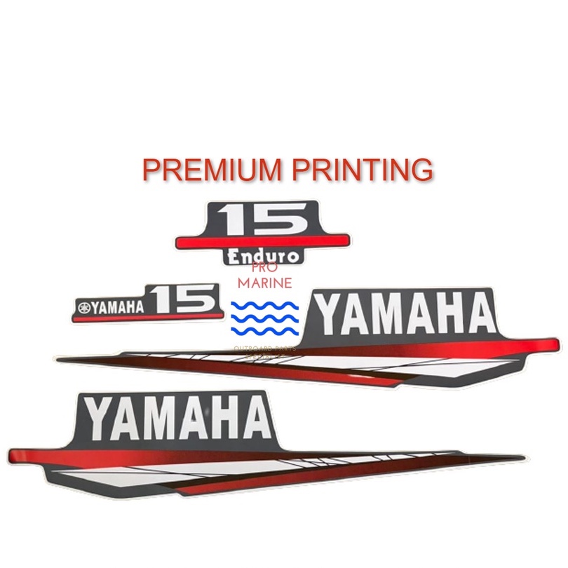 15HP TO 85HP Yamaha Outboard Enduro Decals Sticker Set (Premium ...