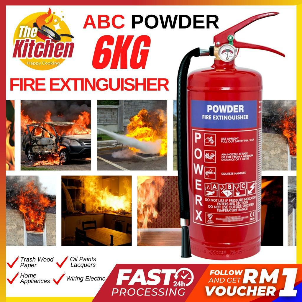 6KG ABC Powder Fire Extinguisher for Car Home Office Portable ...