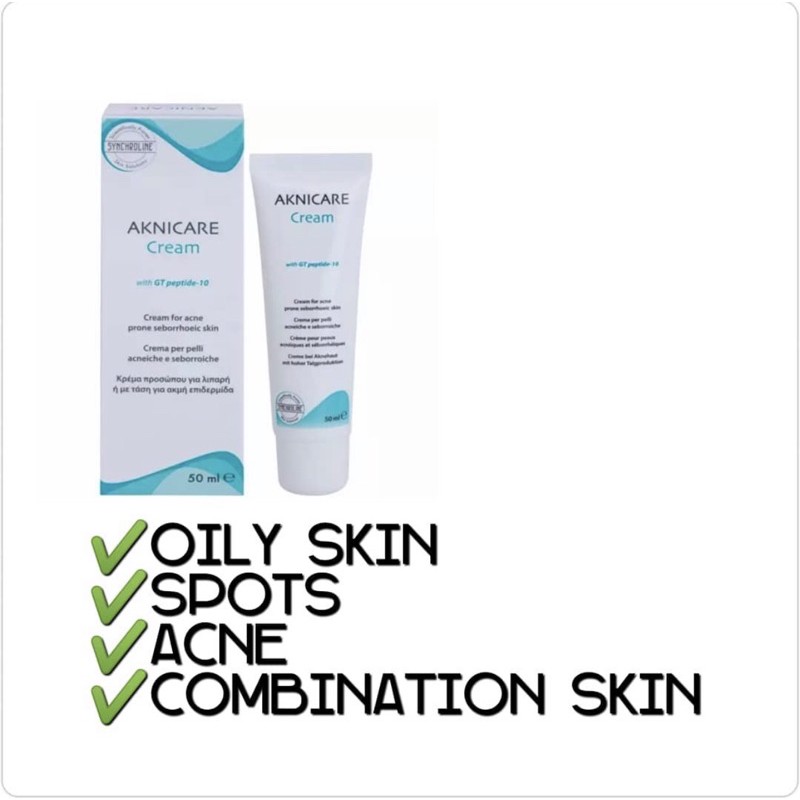 AKNICARE CREAM 50ML FOR ACNE OILY PRONE SKIN CLINICALLY PROVEN | Shopee ...