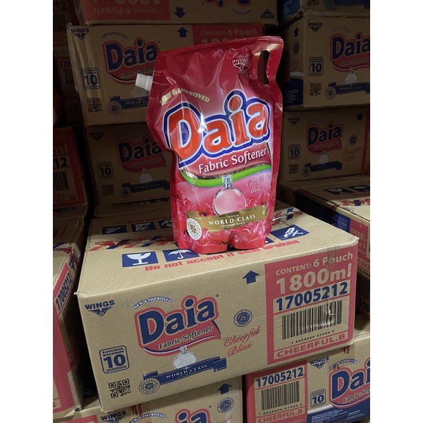 DAIA FABRIC SOFTENER 1.6L/1.4L 1 CARTON/ 6 PACK | Shopee Malaysia