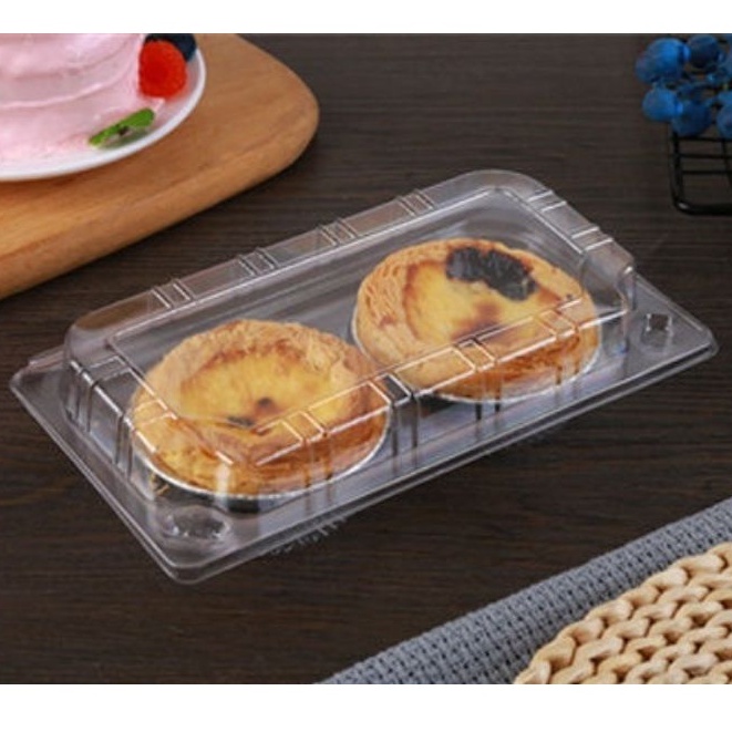 RORA - (10 Pcs) Egg Tart Box | Plastic Transparent Disposable ...