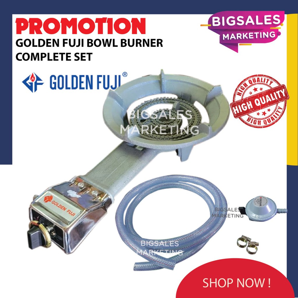 GOLDEN FUJI Automatic Ignition Cast Iron Gas Stove Burner GFC-30ACB Low ...