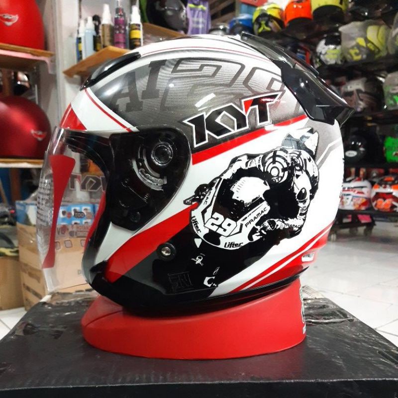 Kyt DJ MARU SE WORLD GP HELMET - READY RED ORIGINAL KYT | Shopee Malaysia