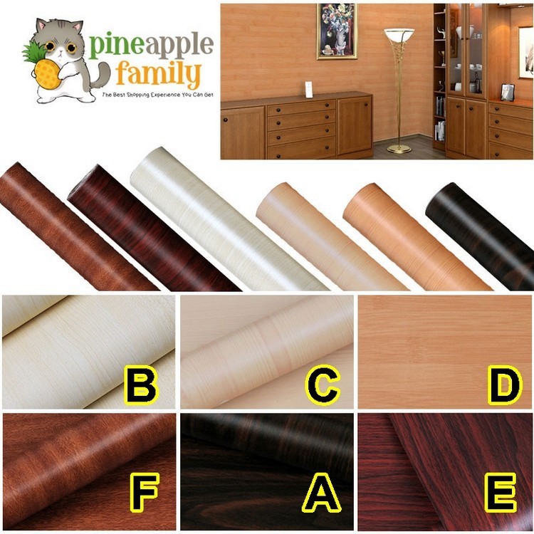 3Meter PVC Waterproof Self Adhesive Wallpaper Furniture Cabinet Wood ...