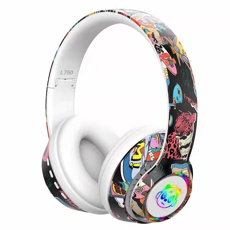 Graffiti Paint Wireless Headset Rechargeable L750 Gaming RGB Light ...