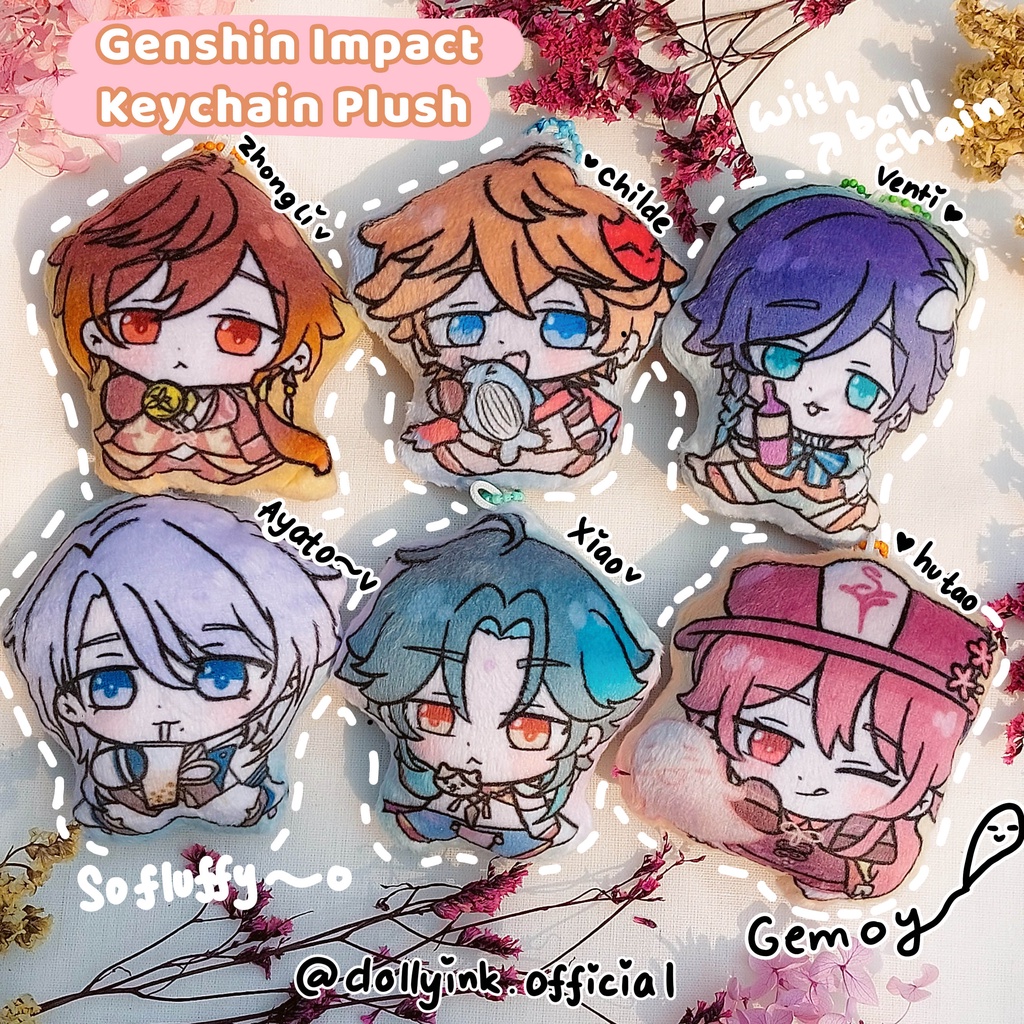 GANTUNGAN Genshin Impact Keychain Plush by dollyink.official/Genshin ...