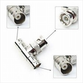 BNC T Joint Connector BNC Male Split to 2 x BNC Female CCTV Signal Splitter use High Quality ...