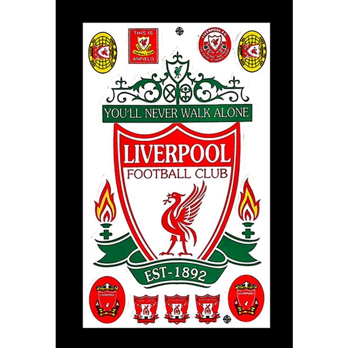 Sticker Liverpool Football Team Pvc Texture Glossy High Quality Car ...