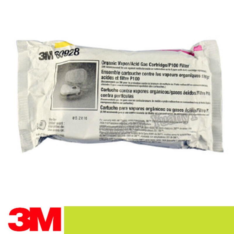 3M 60928 Organic Vapor/Acid Gas P1OO Replacement Respirator Cartridge, 1 Pair | Shopee Malaysia