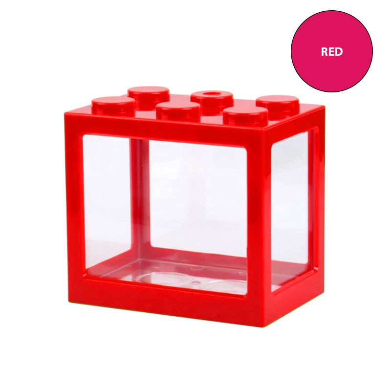 Lego Mini Fish Tank USB LED Plastic Landscape Aquarium Guppy Fish 迷你鱼缸 ...