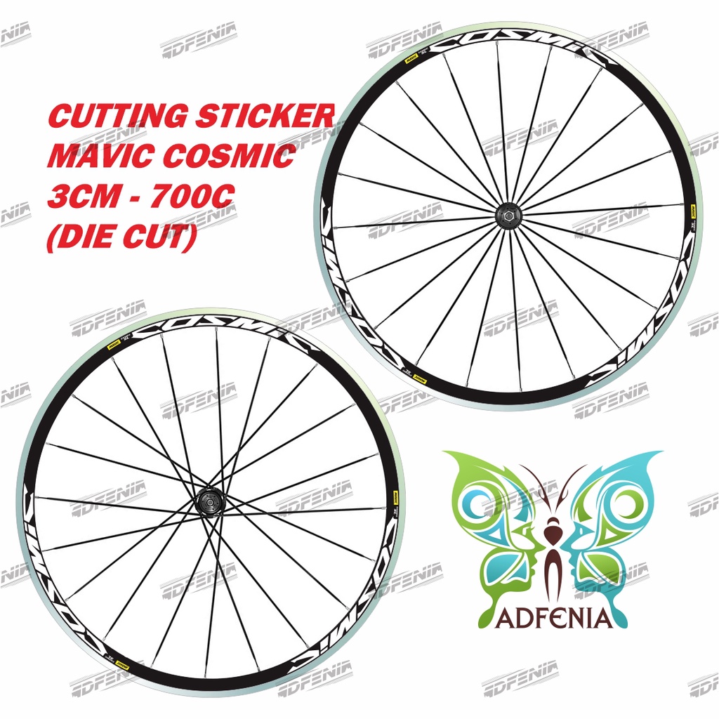 Cutting Sticker Mavic Cosmic SL Rims 3 cm wide Die Cut Mavic Cosmic ...