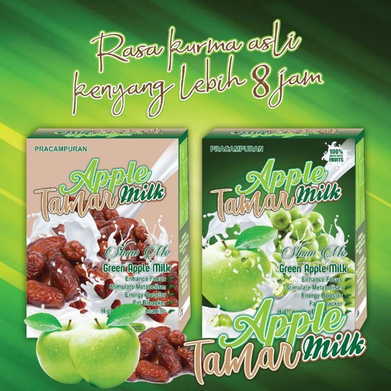 SHOW ME APPLE TAMAR MILK 12 SACHETS ( 6 APPLE + 6 TAMAR MILK ) | Shopee ...