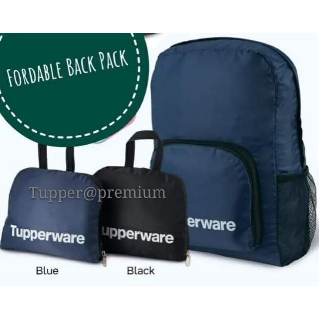 💥Limited edition💥 Tupperware foldable backpack bag black or blue (1pc ...