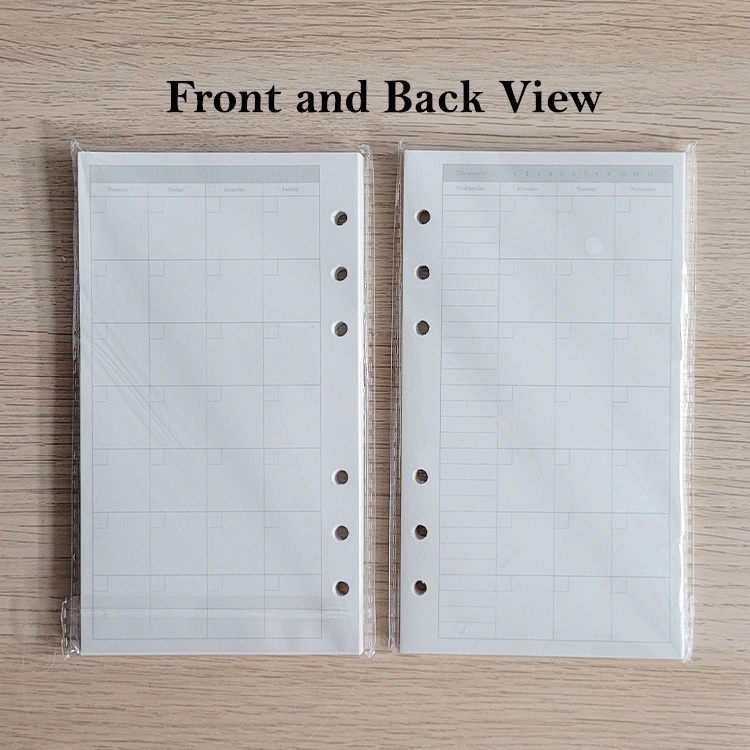 Refill Paper 45 Sheets A5 A6 Planner Refill Paper 6 Holes Loose Leaf ...