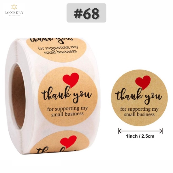 Thank You Sticker 25mm [50 pcs or 500 pcs] | Stiker Terima Kasih | Seal ...