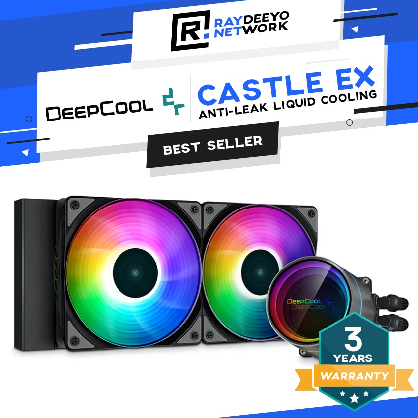 DeepCool CASTLE 240EX/360EX A-RGB AIO Liquid CPU Cooler [Anti-Leak ...