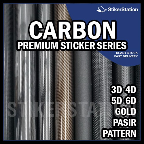 CARBON STICKER - 3D Carbon 4D Carbon 5D Carbon 6D Carbon Gold Carbon ...