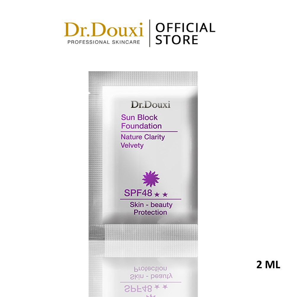 Dr.Douxi Sunblock Foundation SPF48 Nature Clarity Velvety Sunscreen Cream UV Protection Skincare ...