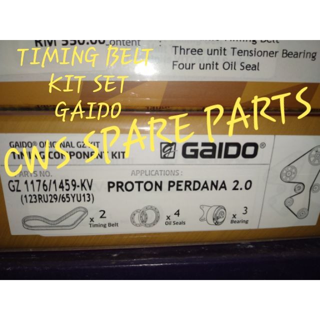 PROTON PERDANA 2.0 16V TIMING BELT KIT SET GAIDO 123RU29 65YU13 ...