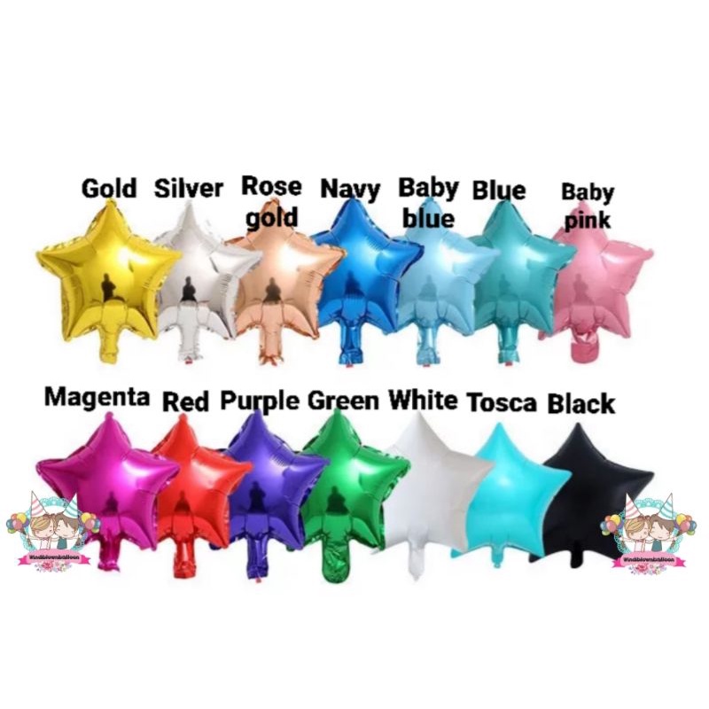 Windblown STAR FOIL BALLOONS 40 cm (18 inch) | Shopee Malaysia