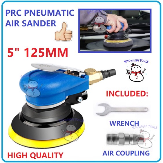 HEAVY DUTY 5" 125MM PNEUMATIC AIR SANDER SANDING POLISH POLISHING TOOL ...